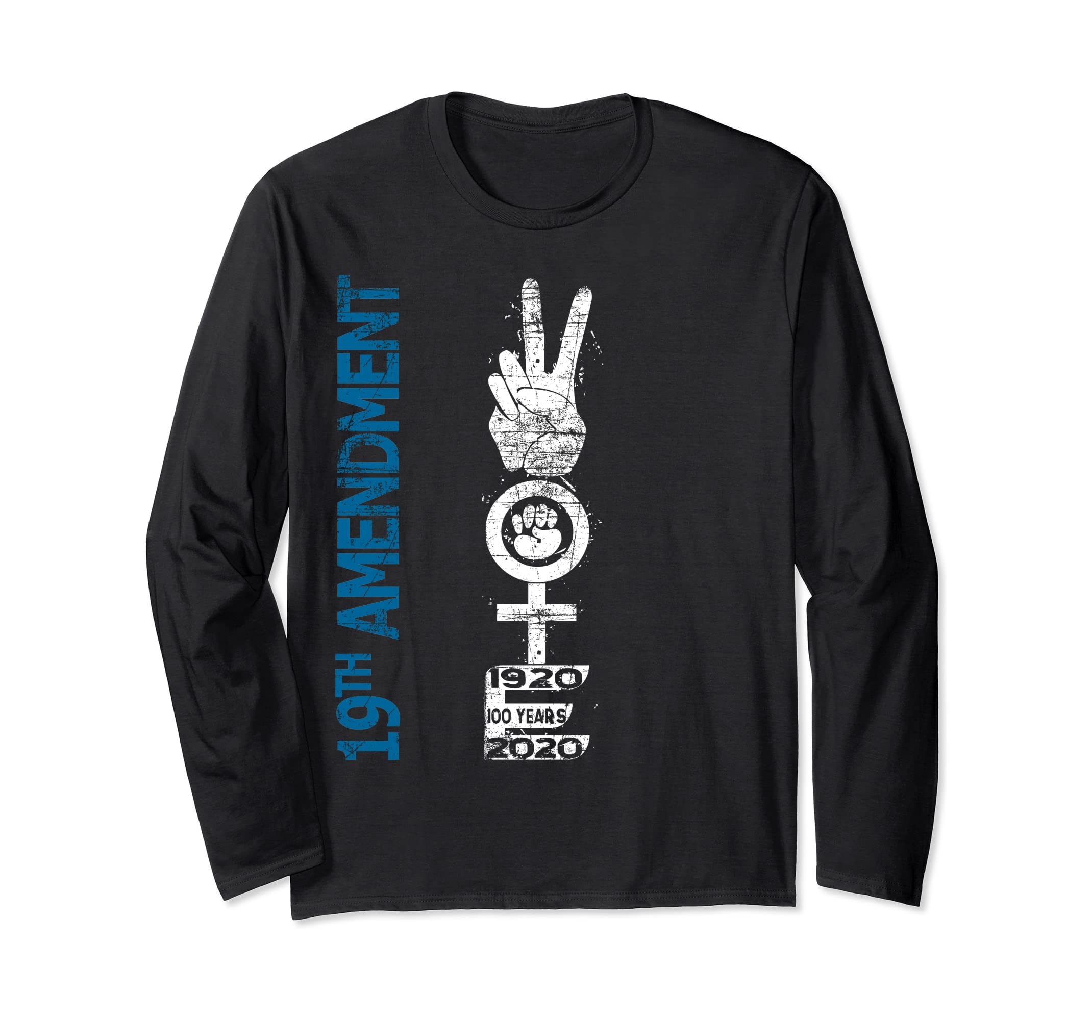 Fun Retro Vintage 19th Amendment 1920 2020 100 Years Vote Long Sleeve T ...